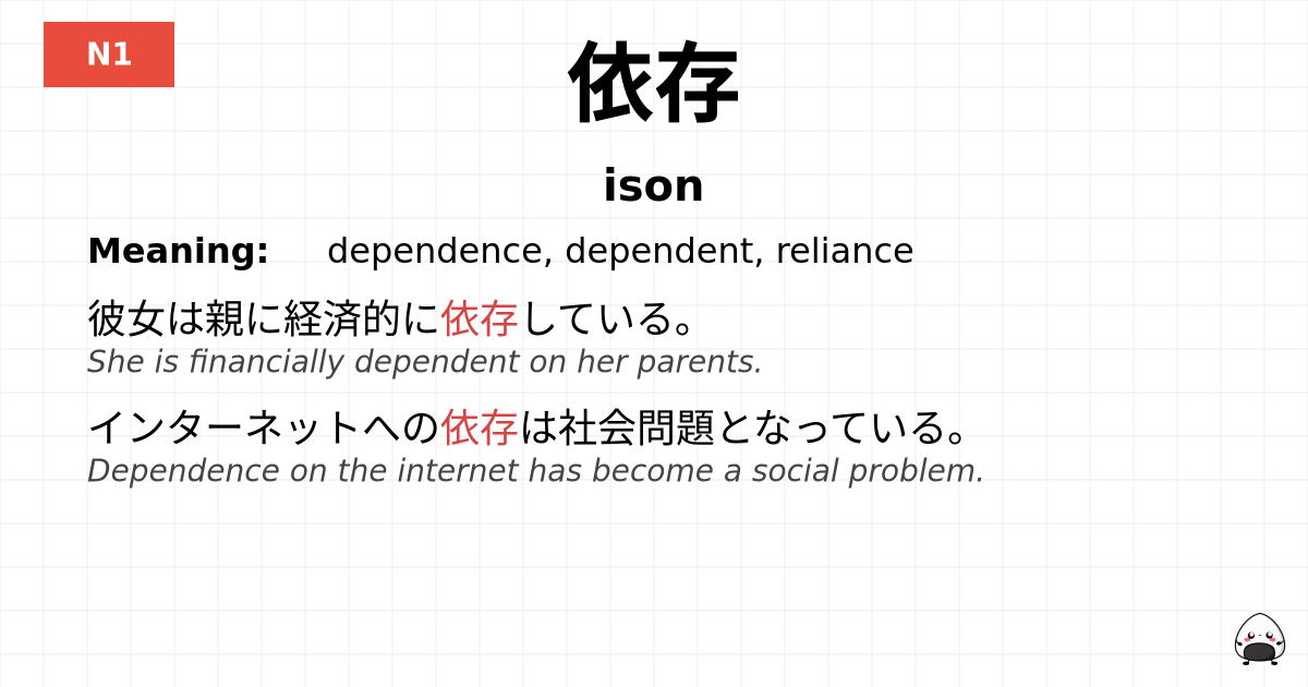 JLPT JLPT-N1 Vocab: いそん - jlpt.amgidex.com