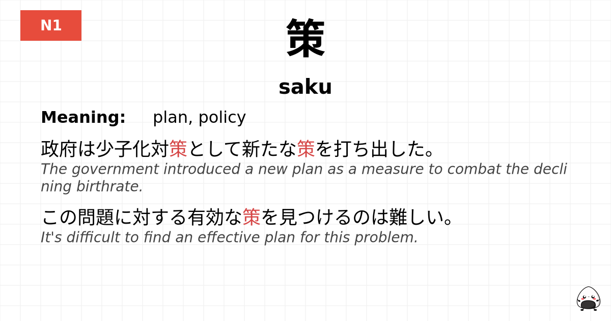 JLPT JLPT-N1 Vocab: さく - jlpt.amgidex.com