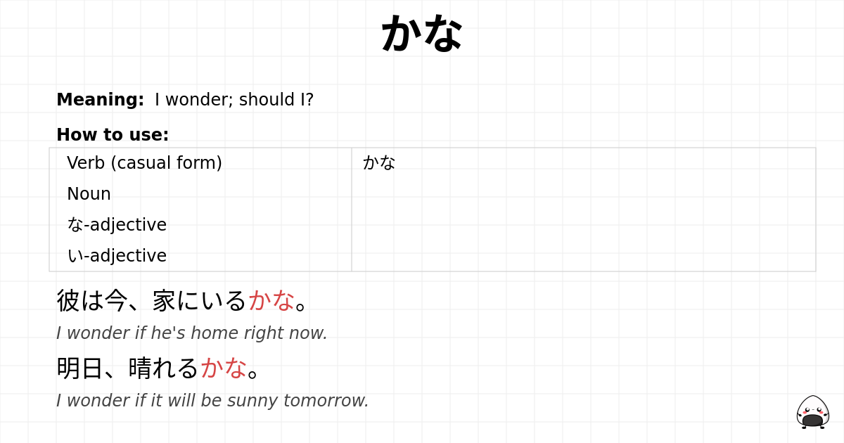 JLPT N4 Grammar: かな - jlpt.amgidex.com